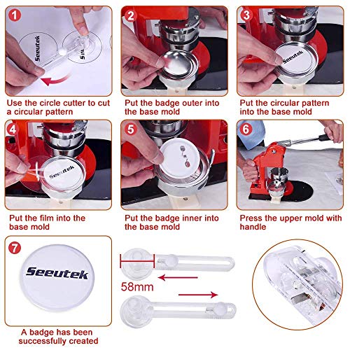 Seeutek Button Maker 58mm Badge Maker