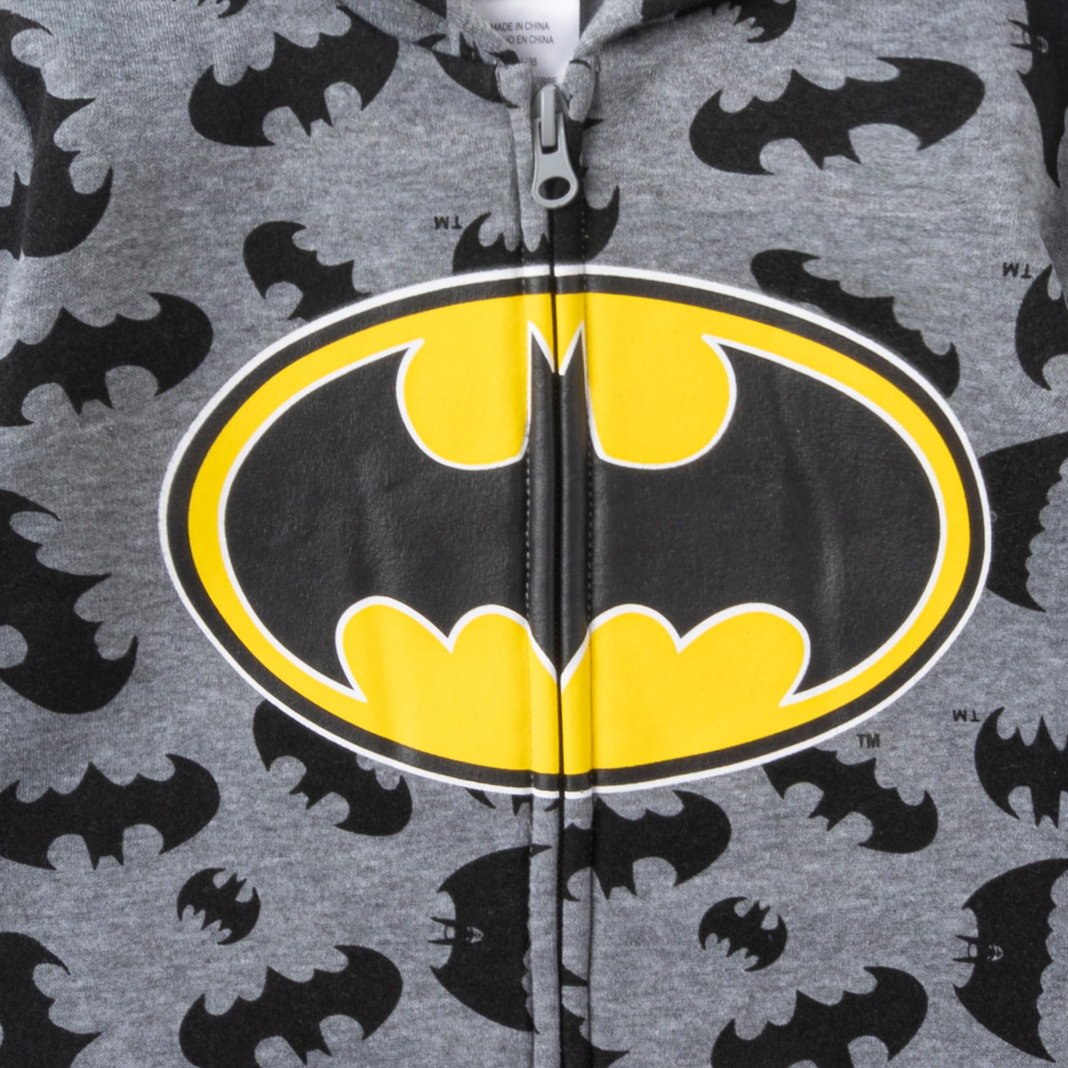 Warner Bros. Batman Boys Zip Up Hoodie, T-Shirt and Sweatpant Set for Toddlers and Little Kids