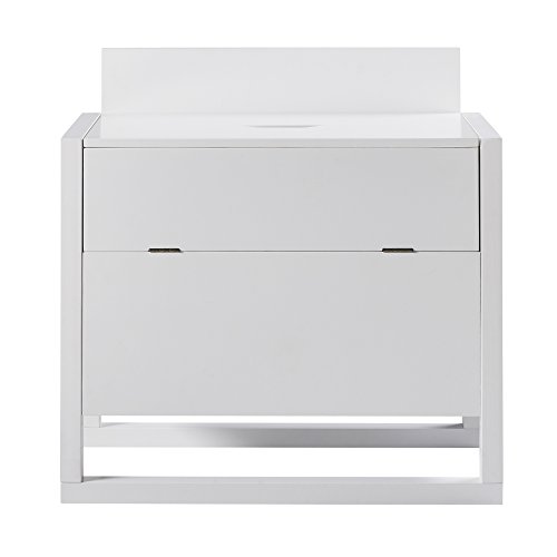 Versanora Raduno Side Table w/Wine rack, White