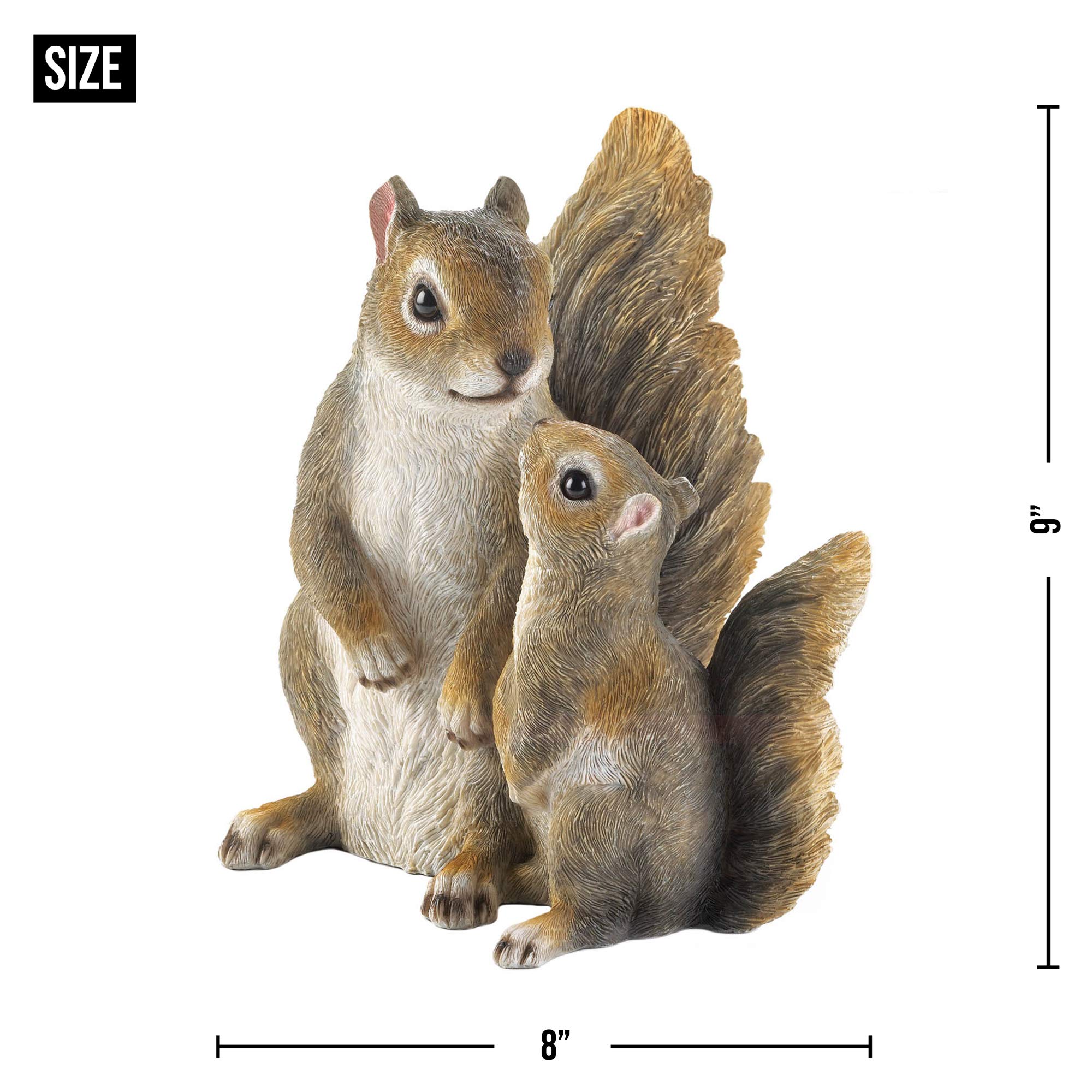 Summerfield Terrace Mommy and Baby Squirrel Garden Figurine
