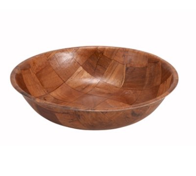 Winco WWB-16 Wooden Woven Salad Bowl, 16-Inch Brown
