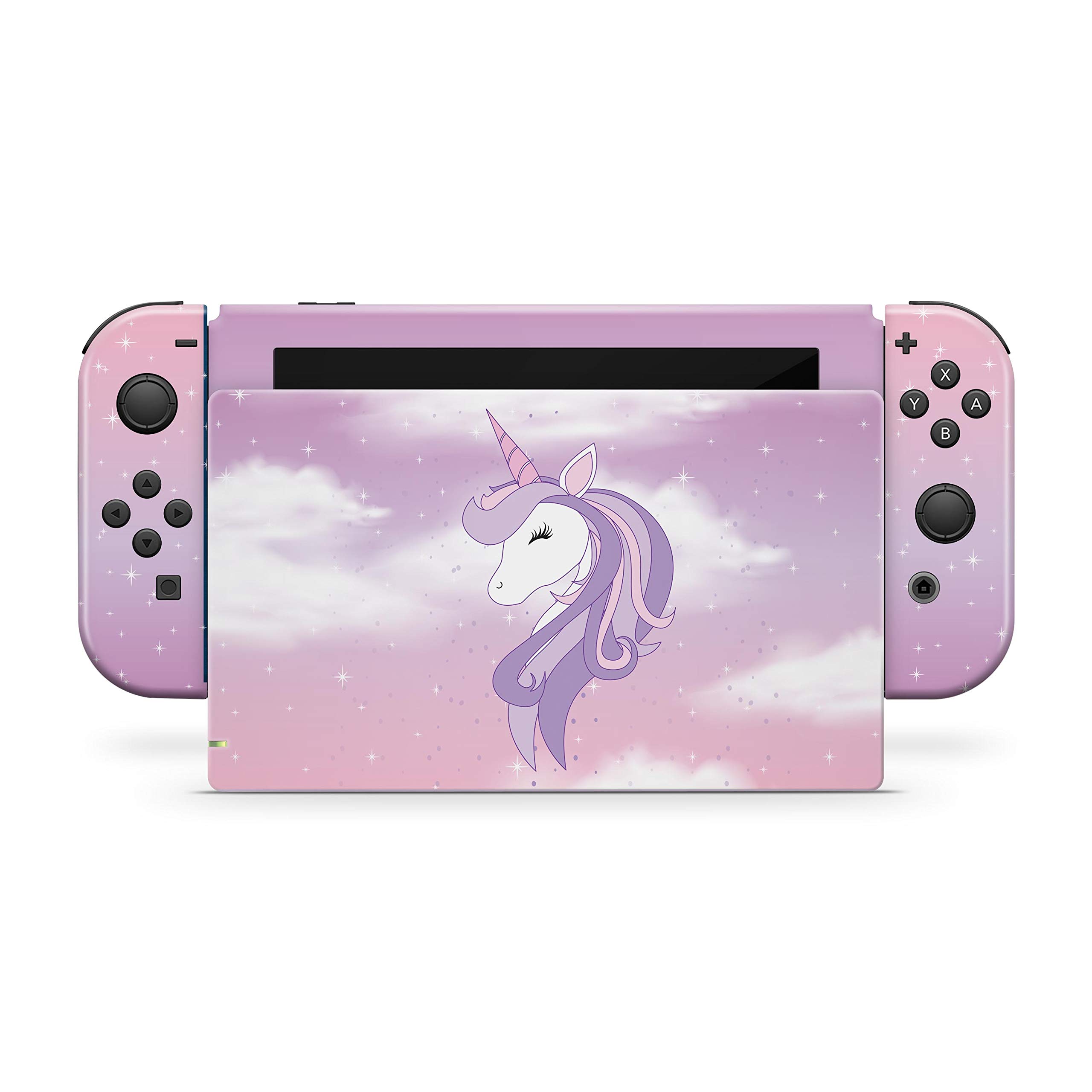 Tacky design Pink Unicorn Skin Compatible with Nintendo Switch, Vinyl 3m Sticker Switch, Full wrap Cover