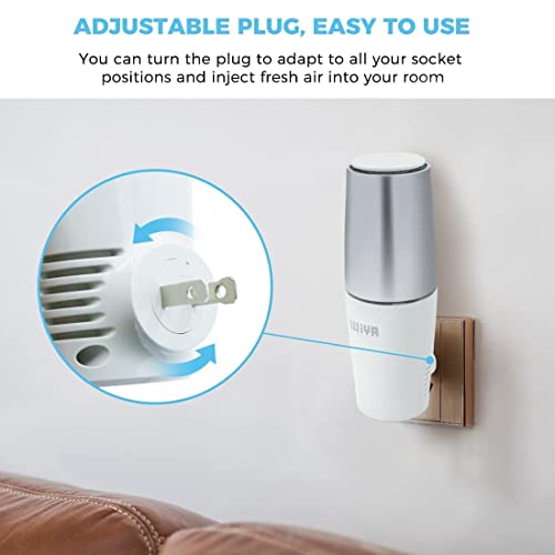 WiYA Portable Pluggable Air Purifier, Home Air Purifier, Keep Air Fresh, Desktop Air Purifiers for Bedroom, Room, Home Office