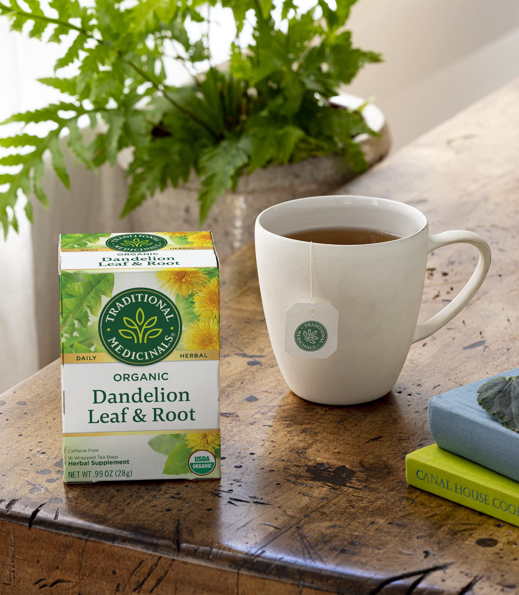 Traditional Medicinals Organic Dandelion Leaf & Root Herbal Tea, Supports Kidney Function & Healthy Digestion, (Pack of 3) - 48 Tea Bags Total