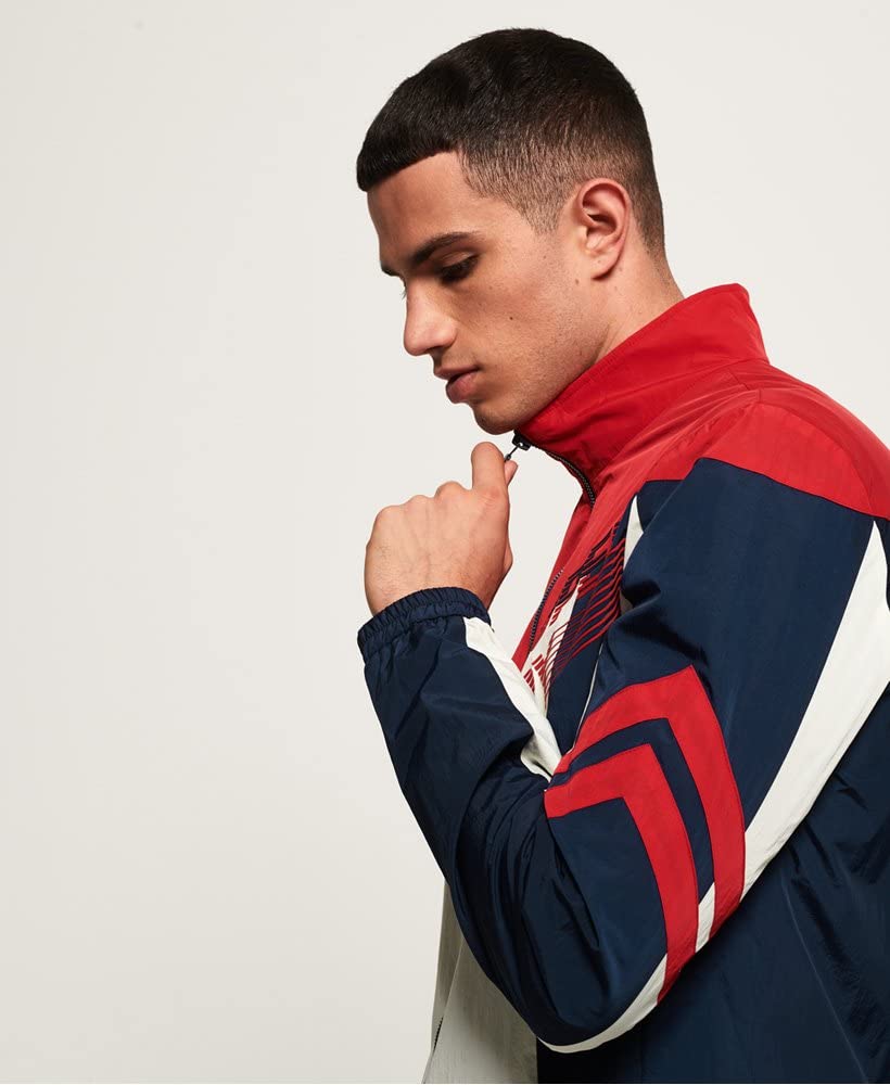 Superdry Mens Off-Piste Track Jacket Rich Navy Size M