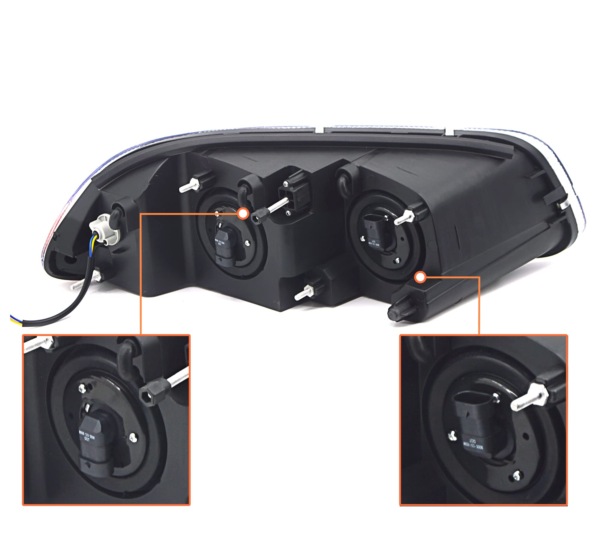 Torque Headlight PAIR Replacement for Mack Vision Granite Pinnacle CX CXU CXN GU4 GU5 GU7 GU8 CXN613 CXU613 CT713 GU813 semi Trucks [Included All Bulbs] Driver Passenger Side Set (TR049-R,TR049-L)