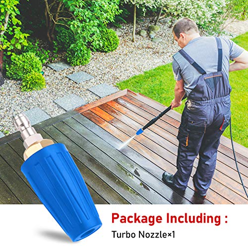 TOTALBLAST Pressure Washer Rotating Turbo Nozzle 4,000 PSI, 4.0 Orifice, 3.0 GPM with 1/4" Quick Connect Plug