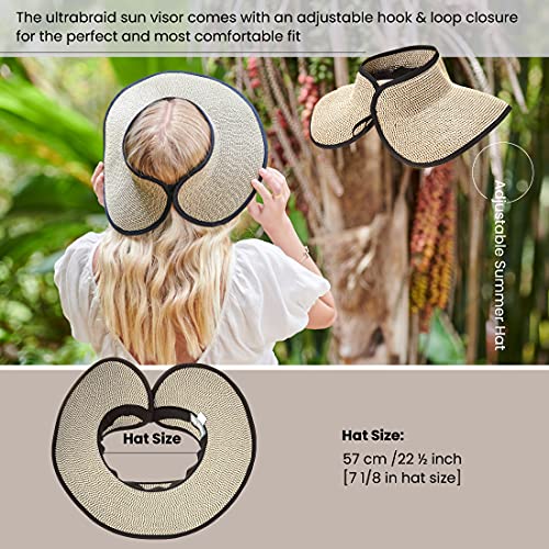 San Diego Hat Company's Signature Women's Ultrabraid Large Brim Visor