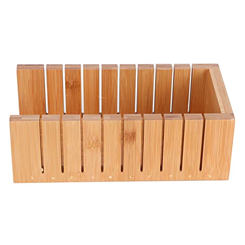 Soap Cutter, Soap Cutting Box with Straight Wavy Stainless Steel Knife, Sturdy Durable Wooden Soap Making Kit for Cutting Cakes Muffin Biscuits