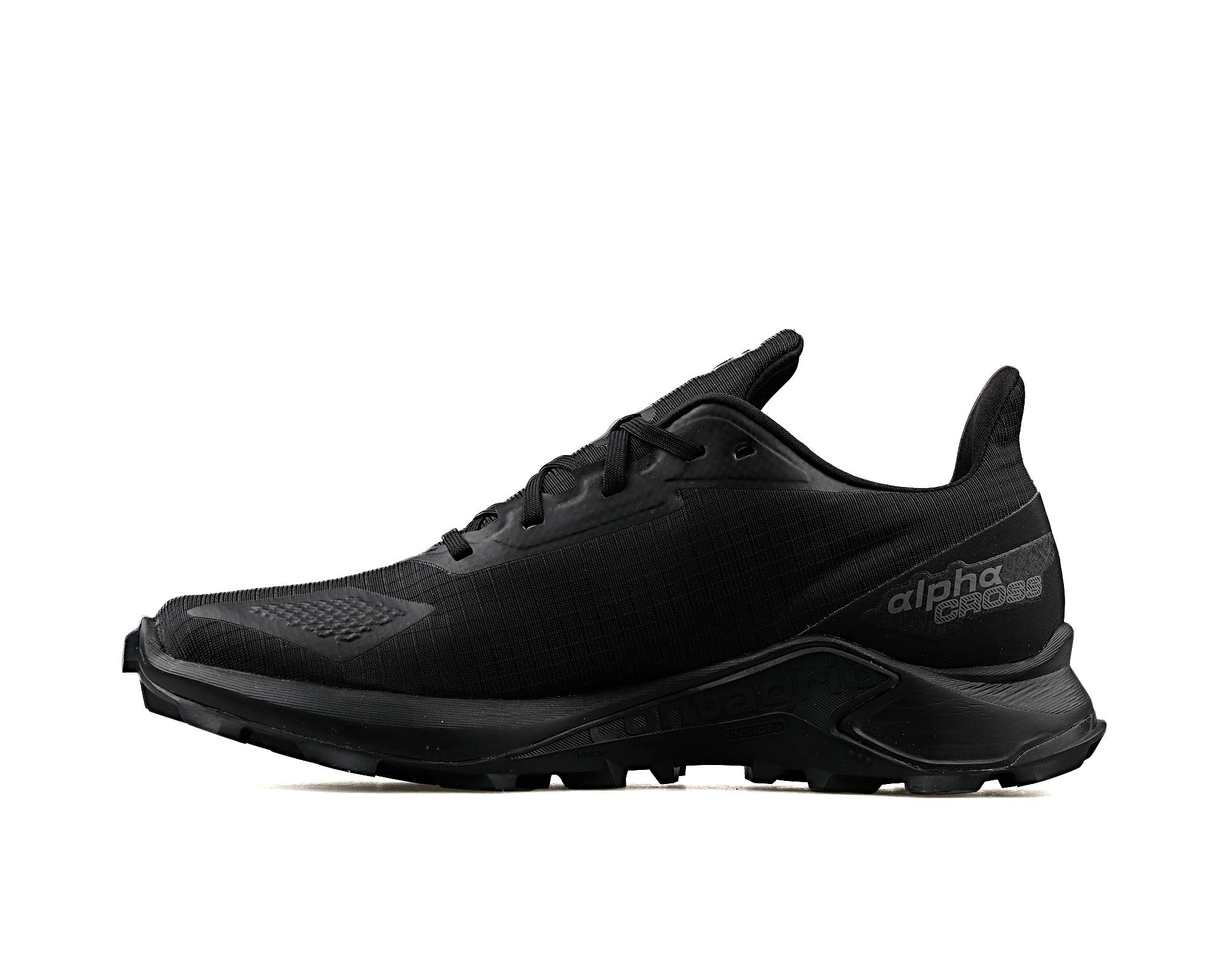 Salomon ALPHACROSS Blast Trail Running Shoes for Men Sneaker, Black/Black/Black, 8