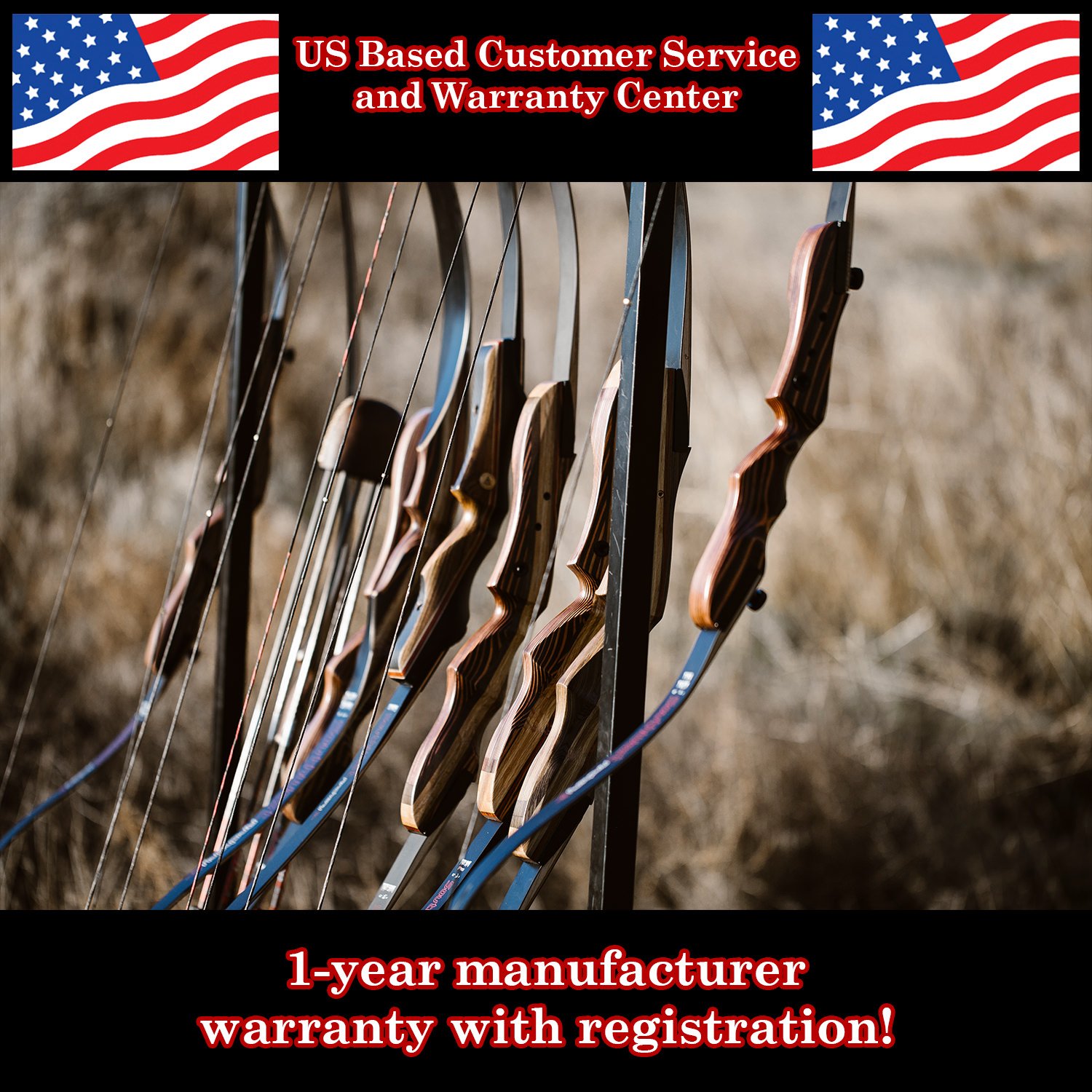 Southwest Archery Scorpion Traditional Hunting Long Bow – 68” Longbow – Right & Left Hand – Draw Weights in 25-60 lbs – USA Based Company – – No Stringer