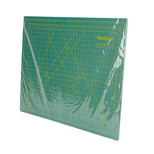 WORKLION 12" x 18" Art Self Healing PVC Cutting Mat, Double Sided, Gridded Rotary Cutting Board for Craft, Fabric, Quilting, Sewing, Scrapbooking Project……