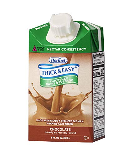 Thick & Easy Thickened 2% Reduced Fat Dairy Beverage, Chocolate, Nectar Consistency, 8 Ounce (Pack of 27)
