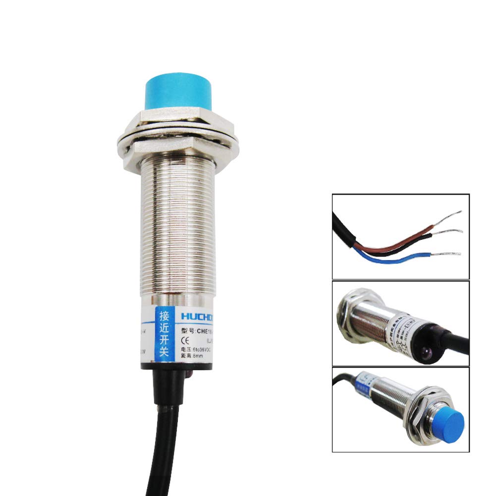 Twidec /M18 Approach Sensor Inductive Proximity Switch PNP NC DC 6-36V, 8mm Detecting Distance LJ18A3-8-Z/AY