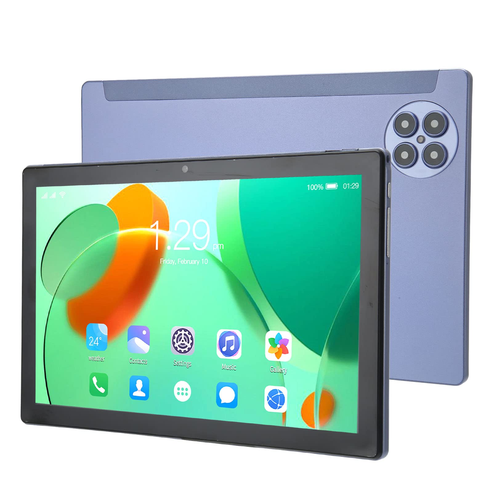 Vikye 10.1 Inch Tablet, 1960x1080 FHD Screen Octa Core CPU 4G LTE Tablet 8GB RAM 256GB ROM 7000mAh Dual Camera 3 Card Slots (US Plug)