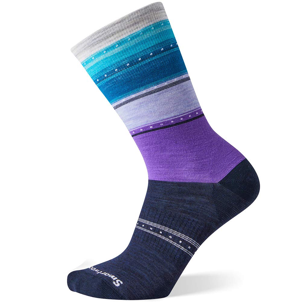 Smartwool Women's Sulawesi Stripe Crew, Deep Navy, M