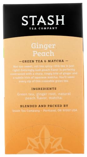 Stash Tea Green Ginger Peach Matcha (Pack of 2)