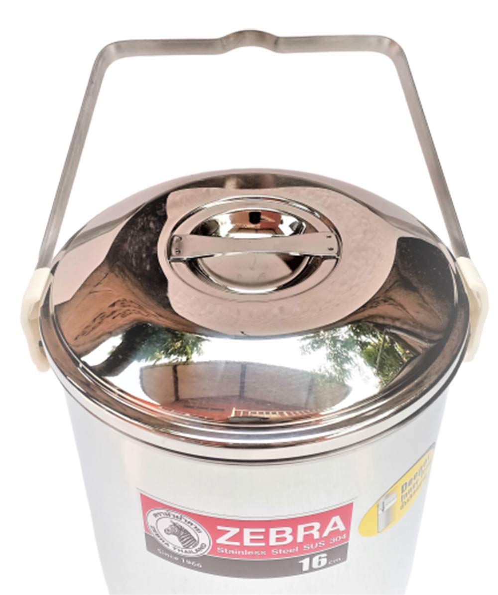 ZEBRA THAILAND Improved 16cm Loop Handle Pot, Silver