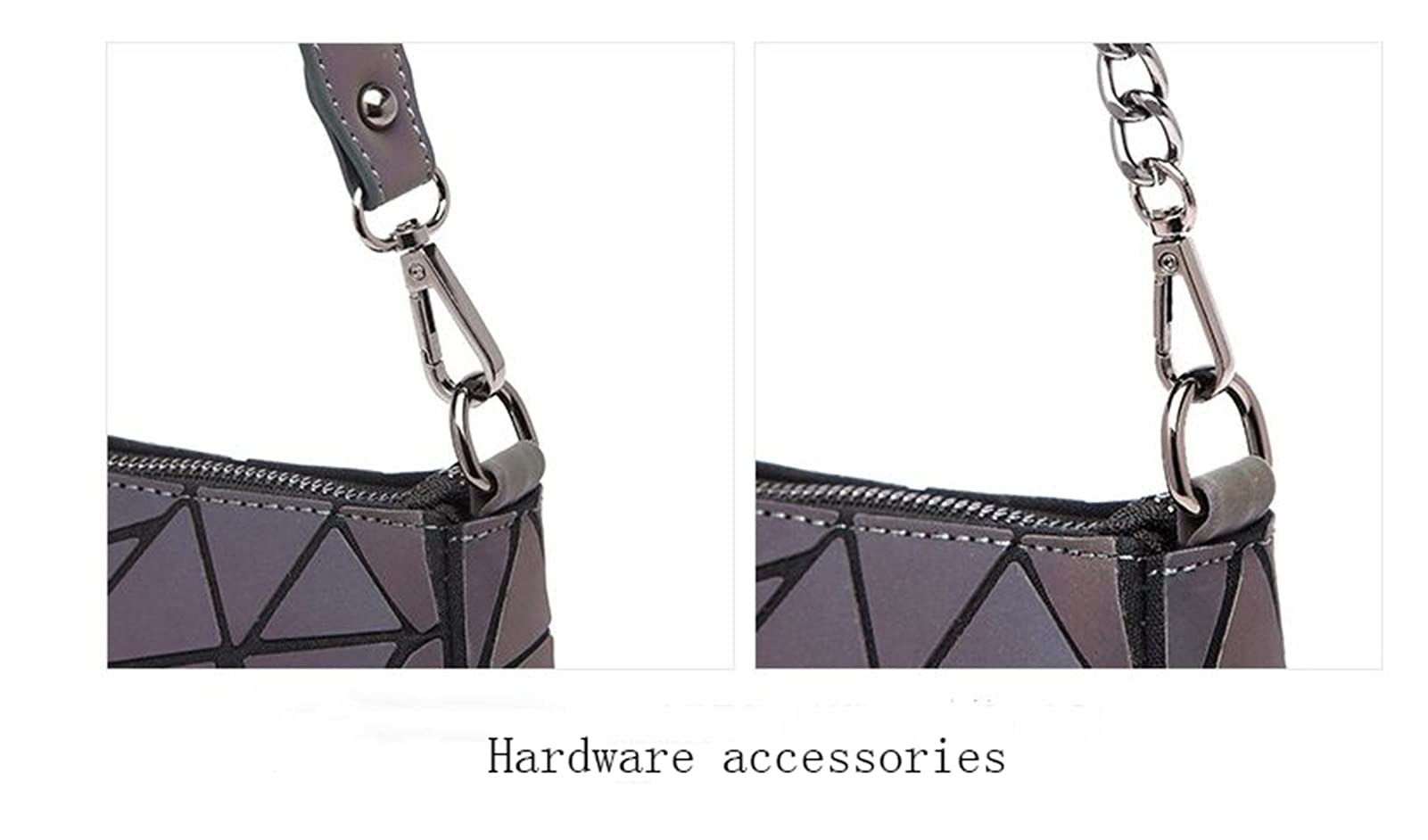Women Luminous Small Shoulder bag Mini Geometric Small Clutch Crossbody Bag (Red)