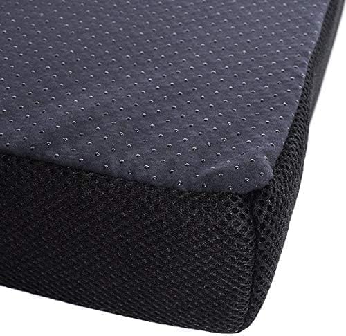 Seat Cushions for Office Chairs,Portable Memory Foam Seat Cushion for Coccyx Non Slip Bottom with Carry Handle,Washable Cover (Black)