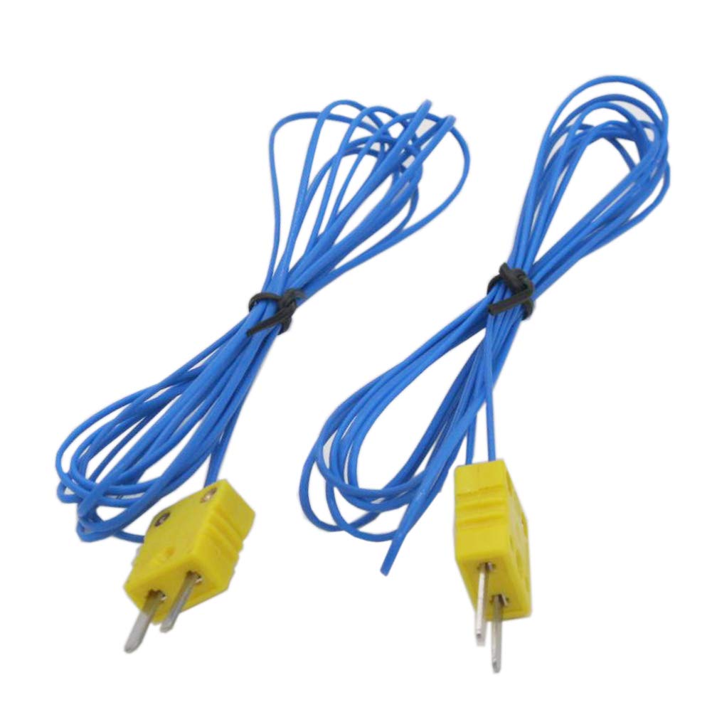 Twidec/2Pcs K-Type Temperature Probe Sensor Mini-Connector Thermocouple(Temperature Range: -50~250°C)2M TP-01