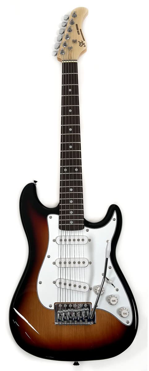 SX RST 1/2 3TS 1/2 Size Short Scale Sunburst Guitar Package with Amp, and Carry Bag