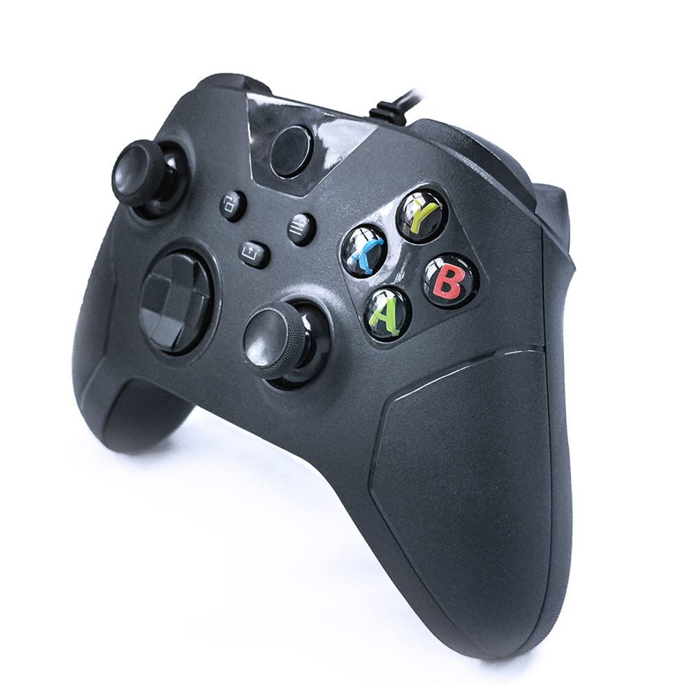 VISIONHMD Wired Controller for Xbox Series X|S, 4 Motor Vibration and 3.5mm Stereo Headset Jack, Compatible with Xbox One and PC/Laptop(Windows7/8/10)-Black