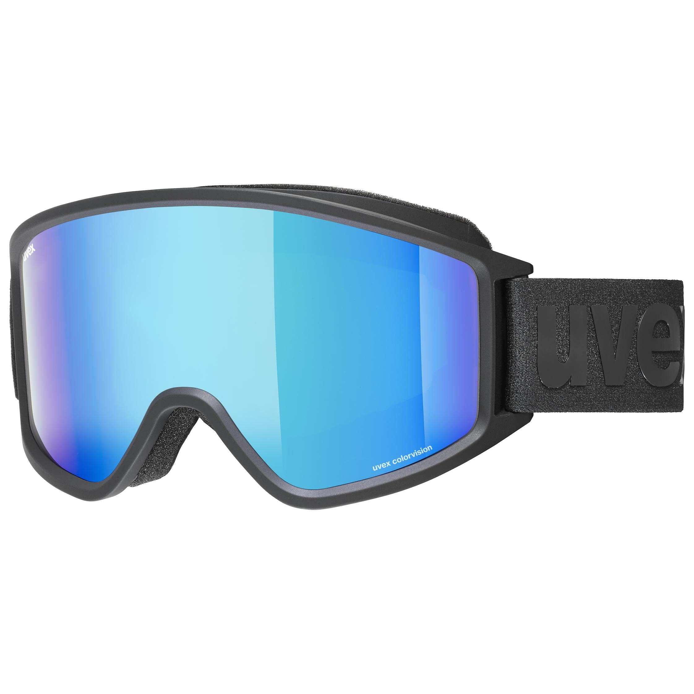 uvex g.gl 3000 CV, lunettes de ski Adulte unisexe, black mat/blue-green, one size