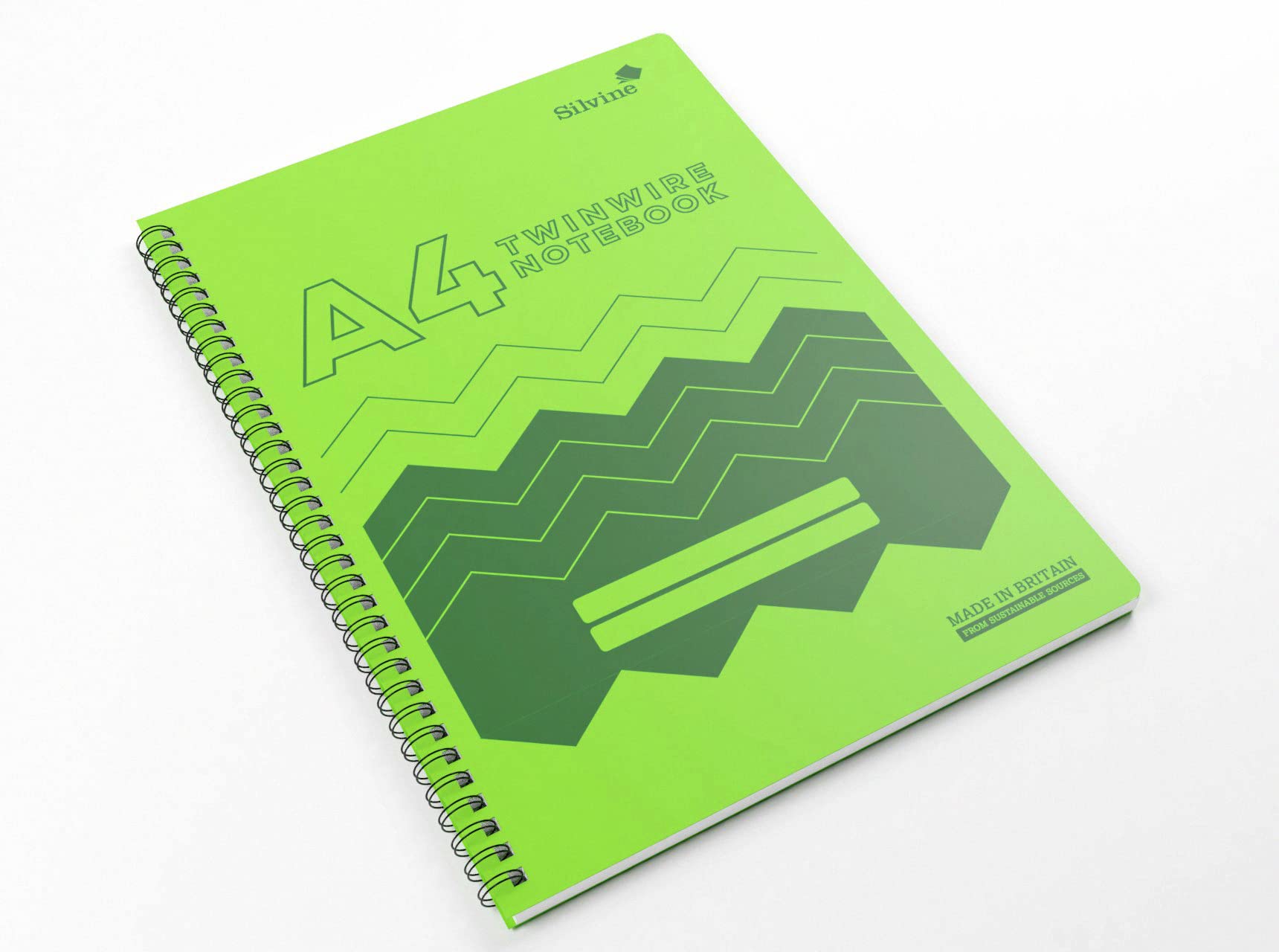 Silvine 160 Page A4 Wirebound Notebooks with Durable Wipe Clean Covers [Assorted Pack of 5]