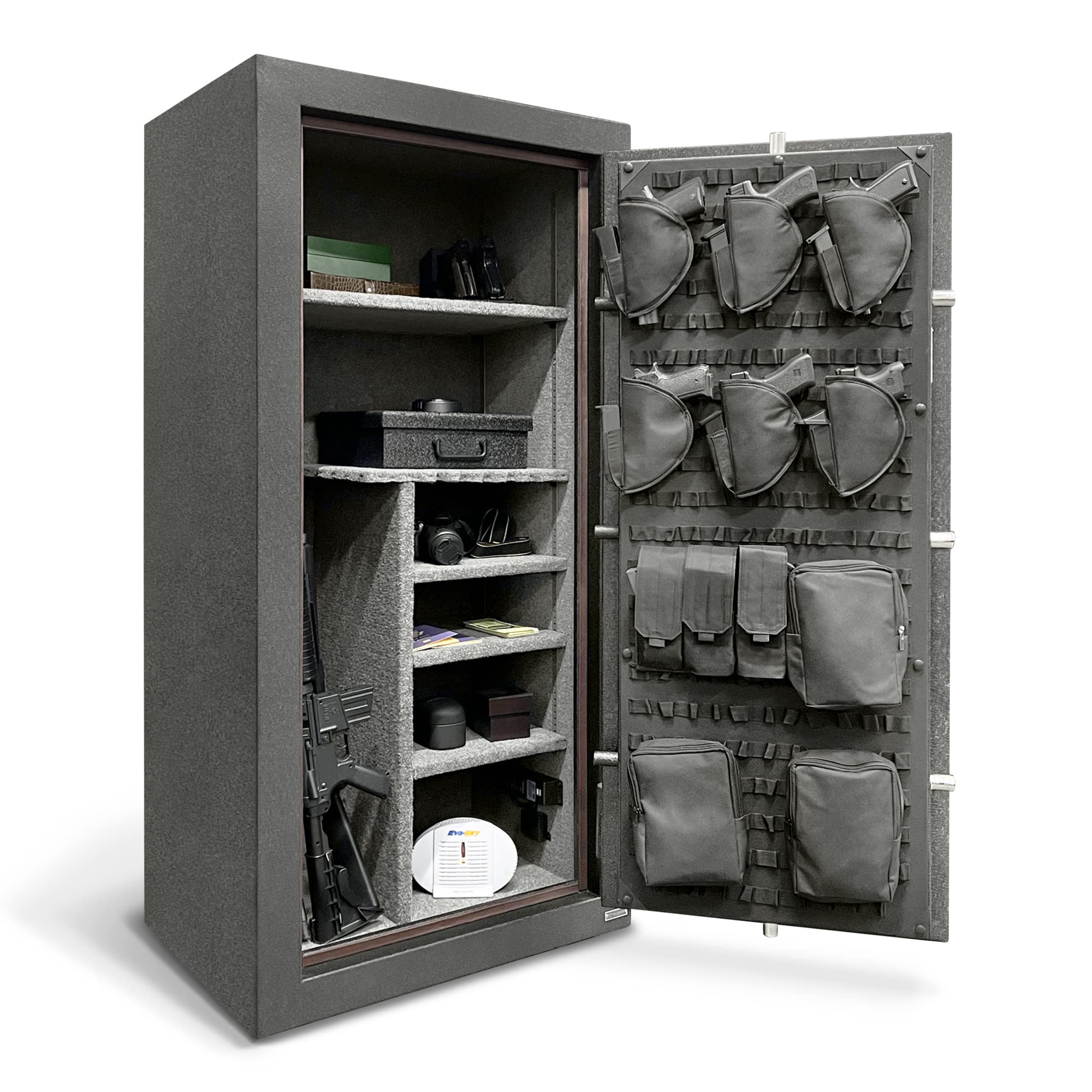 Stealth Essential Gun Safe EGS28 Special Edition FLAG Safe 28 Gun Capacity with 30 Minute Fire Protection California DOJ Approved Black