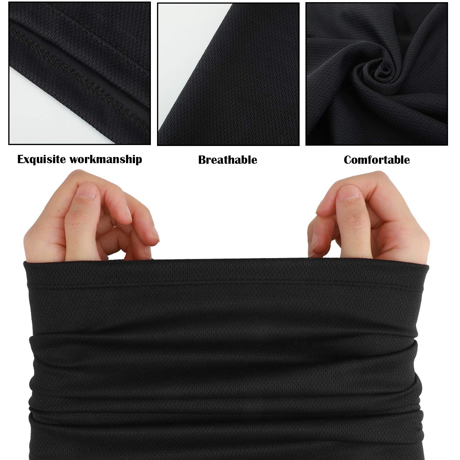 SATINIOR 12 Pcs Ski Mask Summer Face Cover Scarf Men Balaclava Neck Gaiter Cycling Running Headwear Windproof Hood