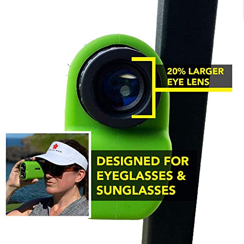 Upside Golf Magnetic RangeFinder with Built-in LOCKON Magnet - Slope Mode & Pin Vibration with 6X Laser Magnification 1000+ Yard Precision, Professional Golf RangeFinder Accessories