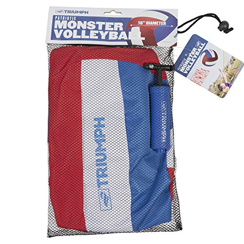 Triumph Sports Patriotic Monster Volleyball - from The Beach to The Backyard, Play Multiple Games with The Monster Volleyball