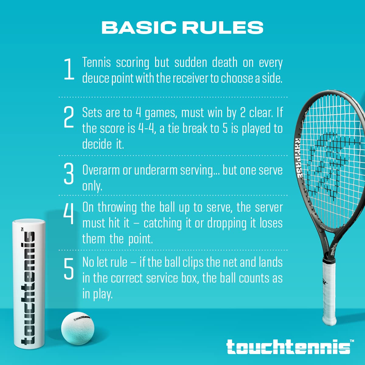 touchtennis Official Ball 4 Pack