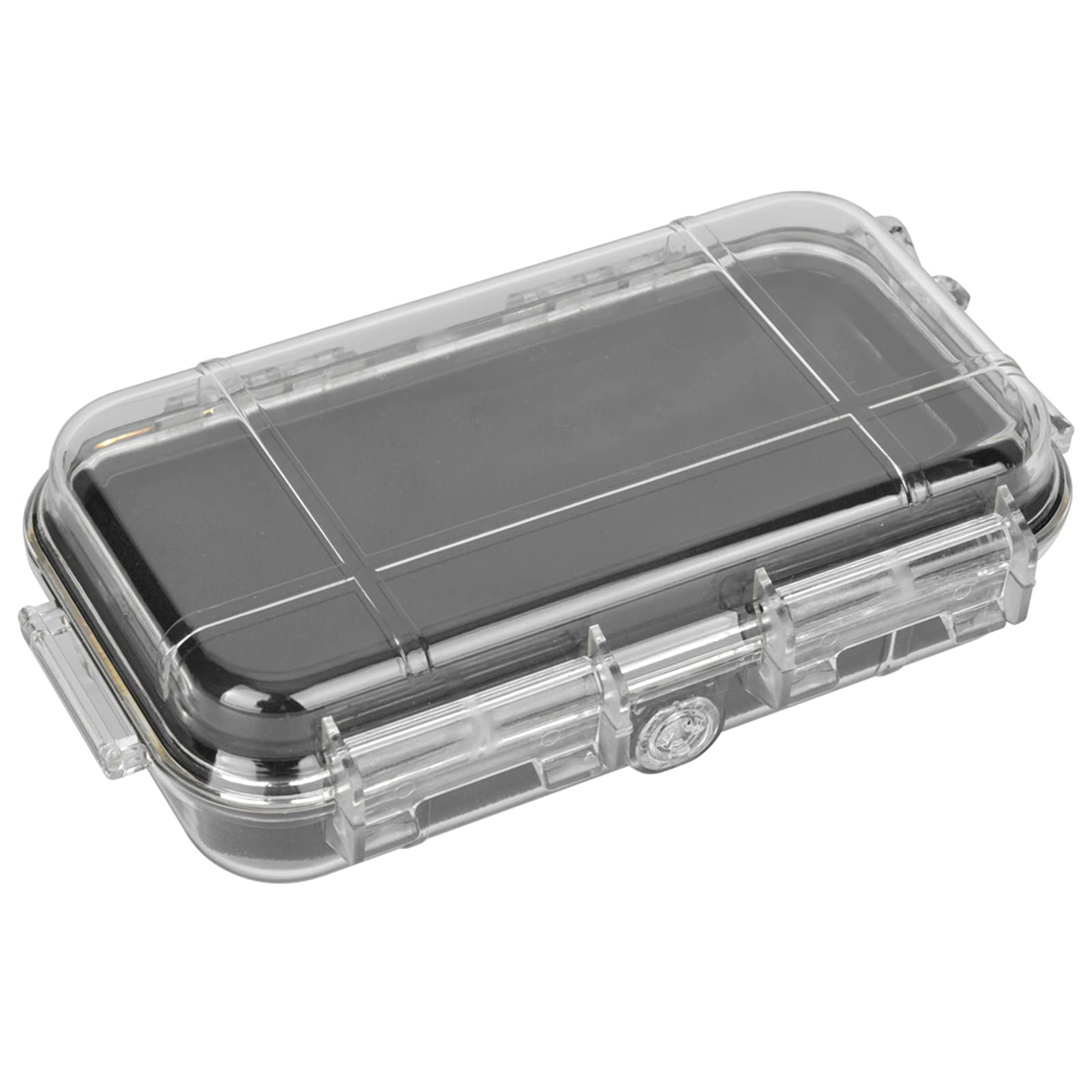 Survival Box Container Waterproof Shockproof Storage Box Outdoor Plastic Airtight Case Container Storage Carry Box(L-Transparent )