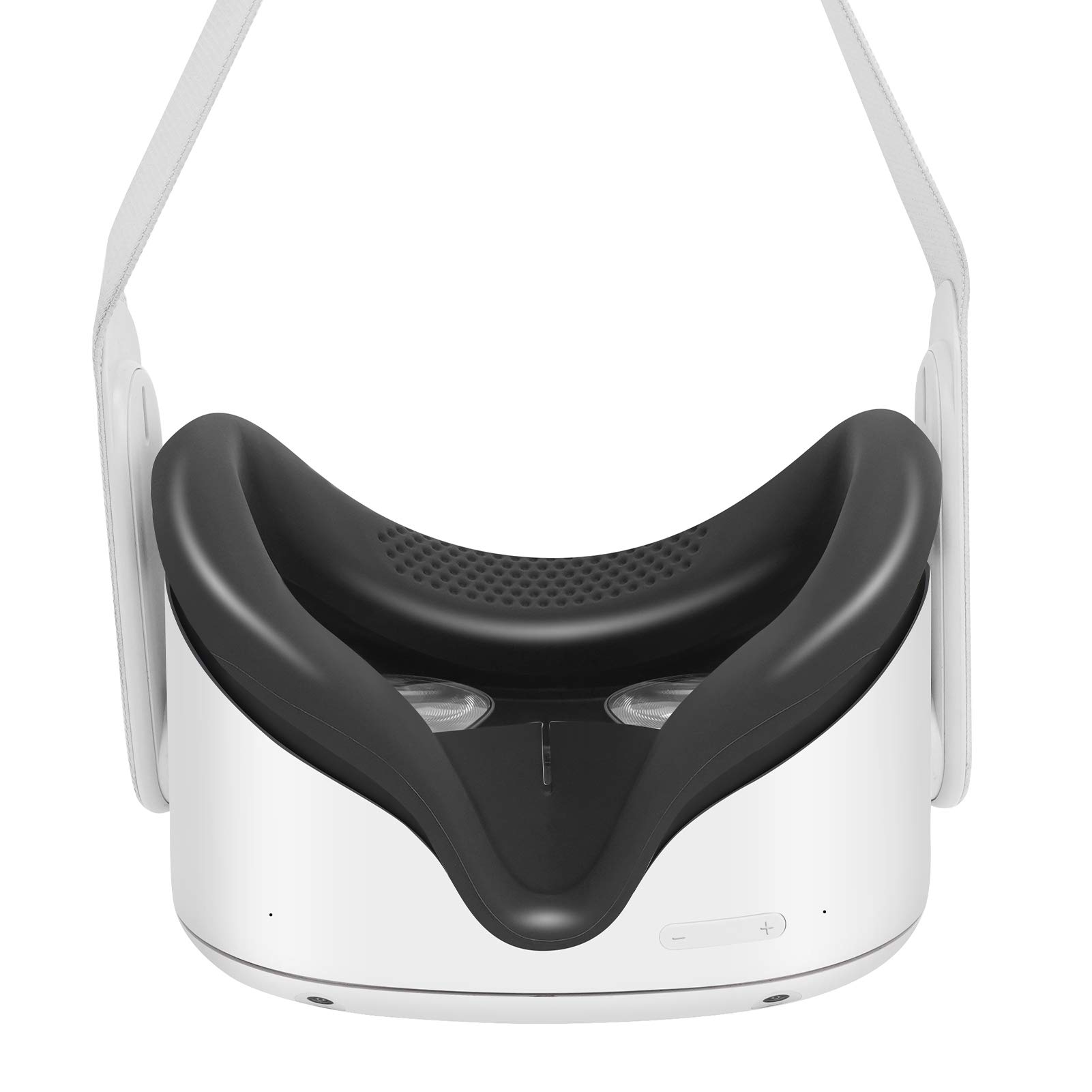 VOKOO VR Protective Cover Compatible with Oculus Quest 2, Silicone Face Cover, Touch Controller Grip Cover and VR Lens Protect Cover - Black