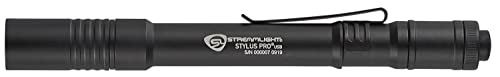Streamlight 66134 Stylus Pro USB 350-Lumen Rechargeable Penlight with USB Cord & Nylon Holster, Black