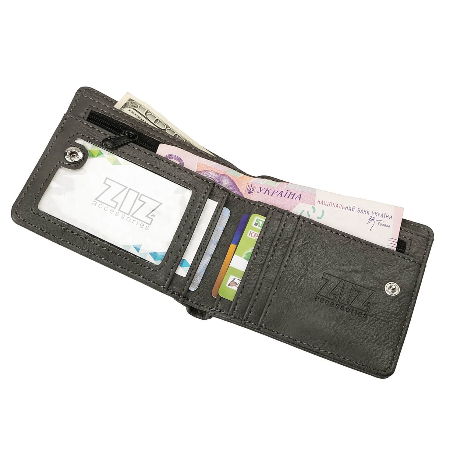 ZIZ Wallet made of Leather with Personalized print Card and Money Holder Gift Idea Unisex Accessory (Fox)