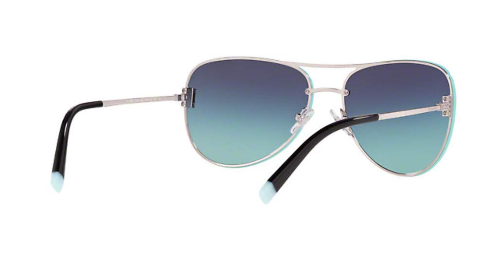 Tiffany & Co. TF 3066-60019S Sunglasses SILVER w/AZURE GRADIENT BLUE Lens 62mm