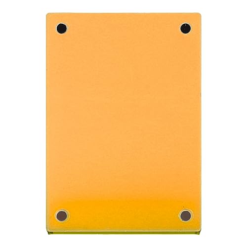 Self Standing Photo Frame, L Shaped Slanted Back Photo Frame 3 Inch Clear for Movie Tickets for Office (Orange)