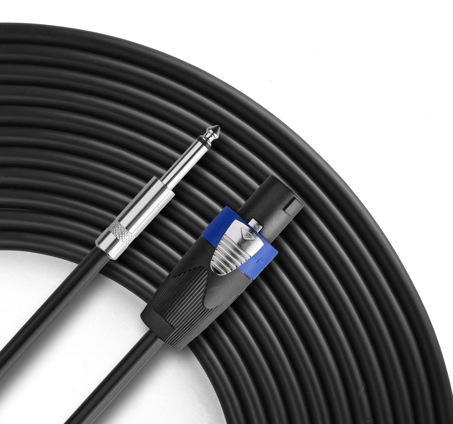 Yoico Pro 6 Feet Speakon to 1/4 Speaker Cable - 6 ft 12 Gauge Speakon to 1/4 Male Inch Audio Amplifier Connection Heavy Duty Cord - Single