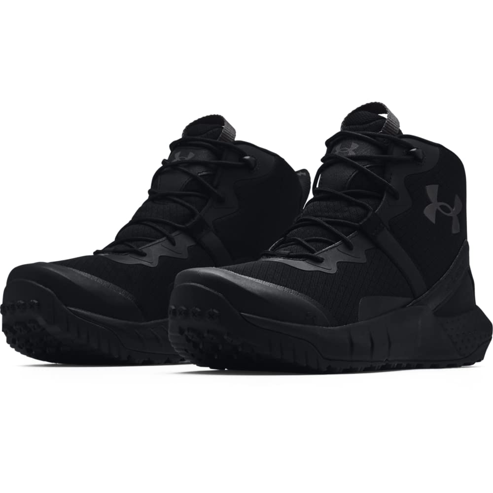 Under Armour mens Micro G Valsetz Mid Military and Tactical Boot, Black (001 Black, 11 US