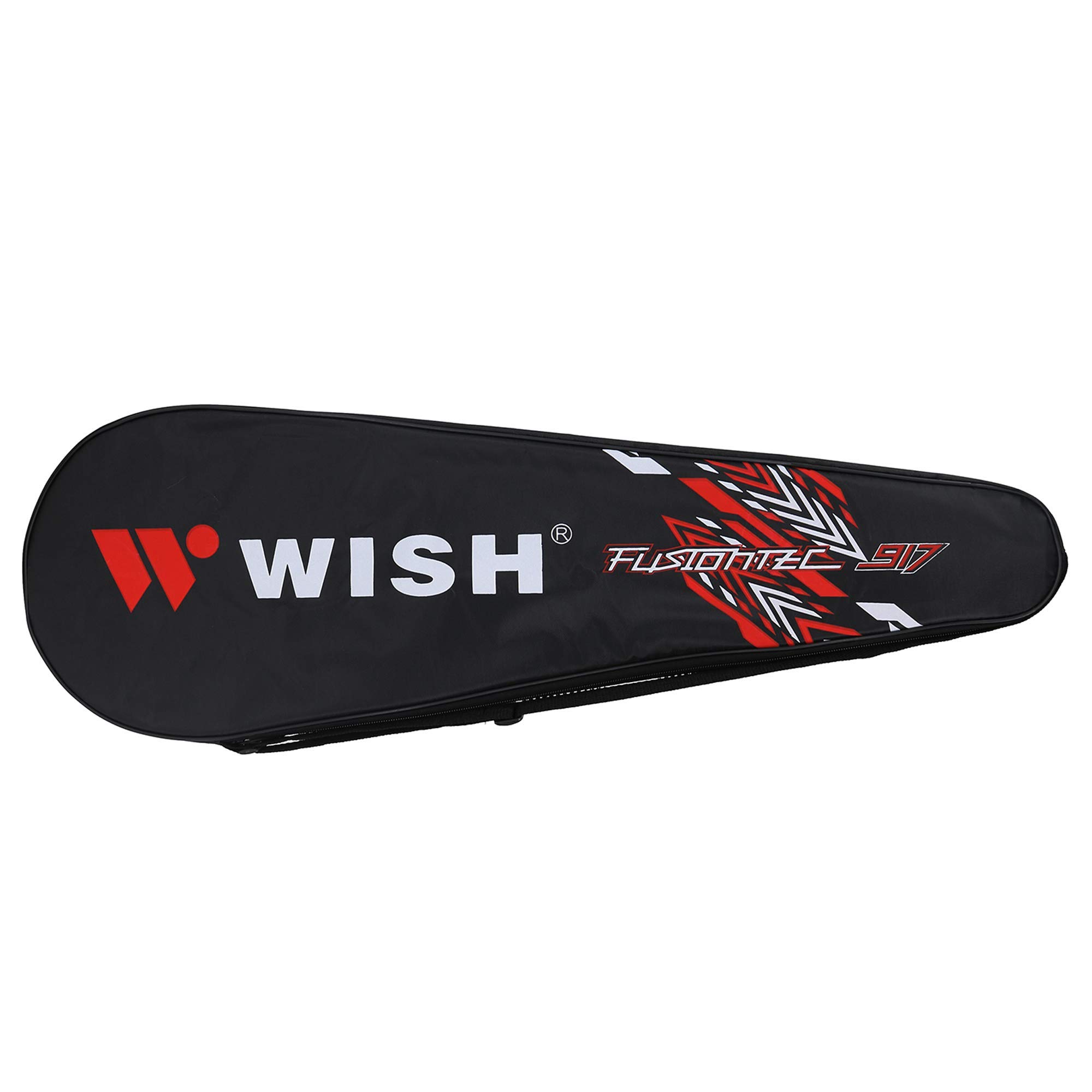 WISH FusionTec 917 β Badminton Racket and Case β Includes 1 Badminton Racket and 1 Badminton Bag β Excellent Badminton Grip β Great for Competitive Badminton Games, Red