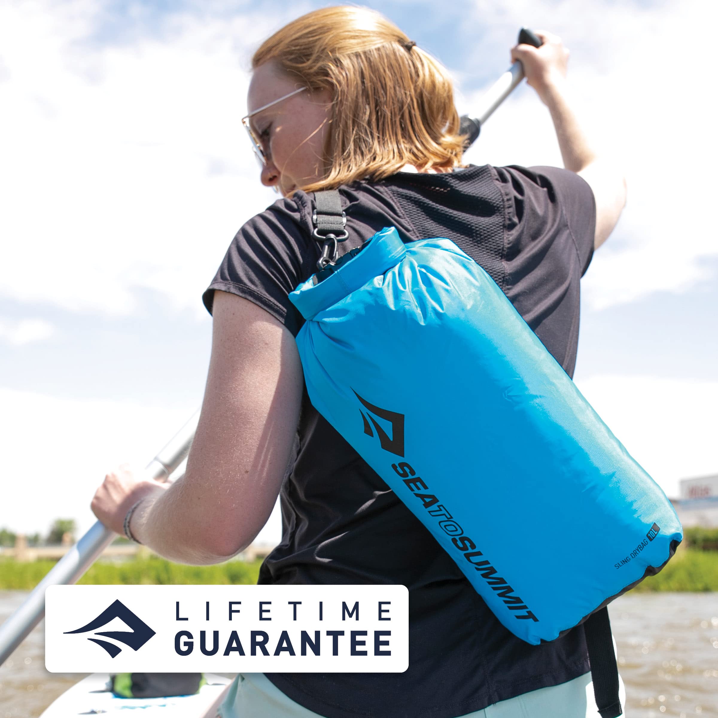 Sea to Summit Sling Lightweight Dry Bag with Shoulder Strap, 10 Liter, Yellow