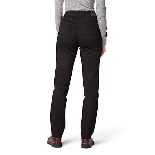 Signature by Levi Strauss & Co. Gold Women's High-Rise Straight (Standard and Plus), Black Opal 5d, 16