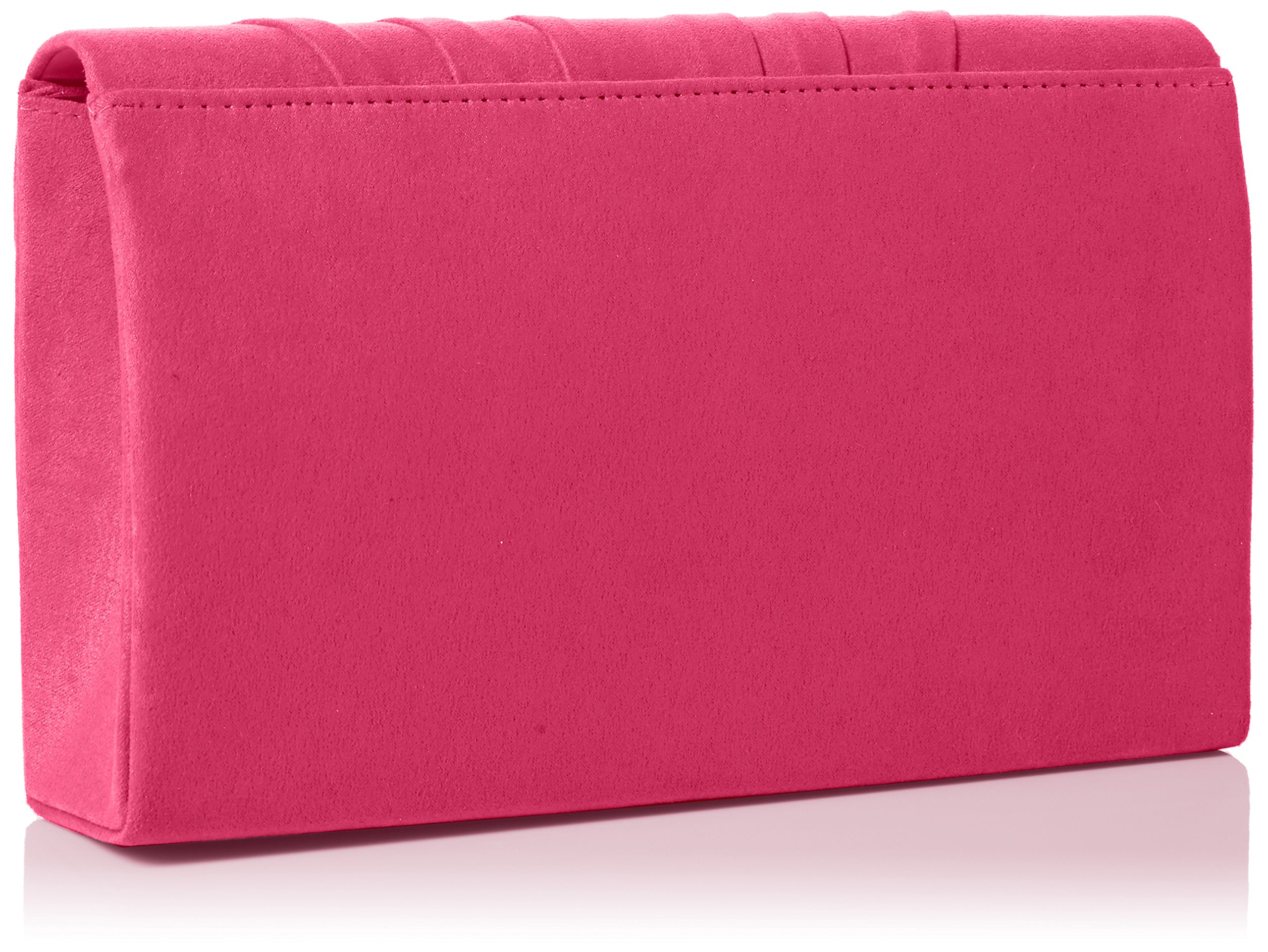 SwankySwans Iggy Suede Velvet Envelope Party Prom Clutch Bag, Pink (Fuschia)