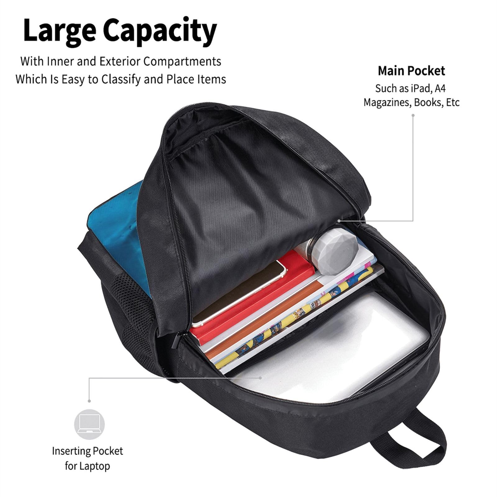 Titanic Backpack 3D Printed Movies Travel Casual Daypack Laptop Backpack Unisex Lightweight Waterproof Daypack Durable Outdoor Work Sport Backpack