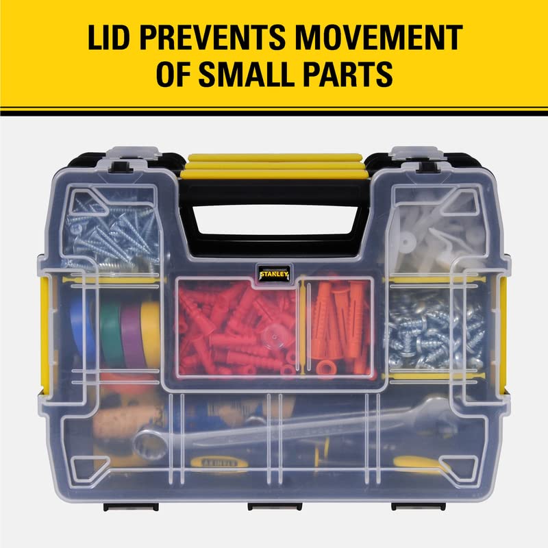 STANLEY SortMaster Organizer Box With Dividers, Light, 1-Pack (STST14021)