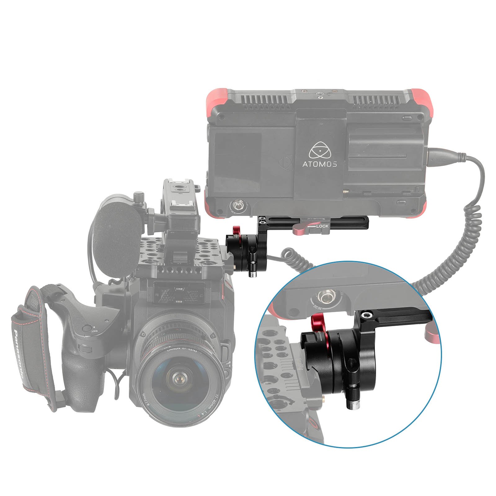 SMALLRIG Quick Release EVF Mount Monitor Support with NATO Rail and NATO Clamp – 2113