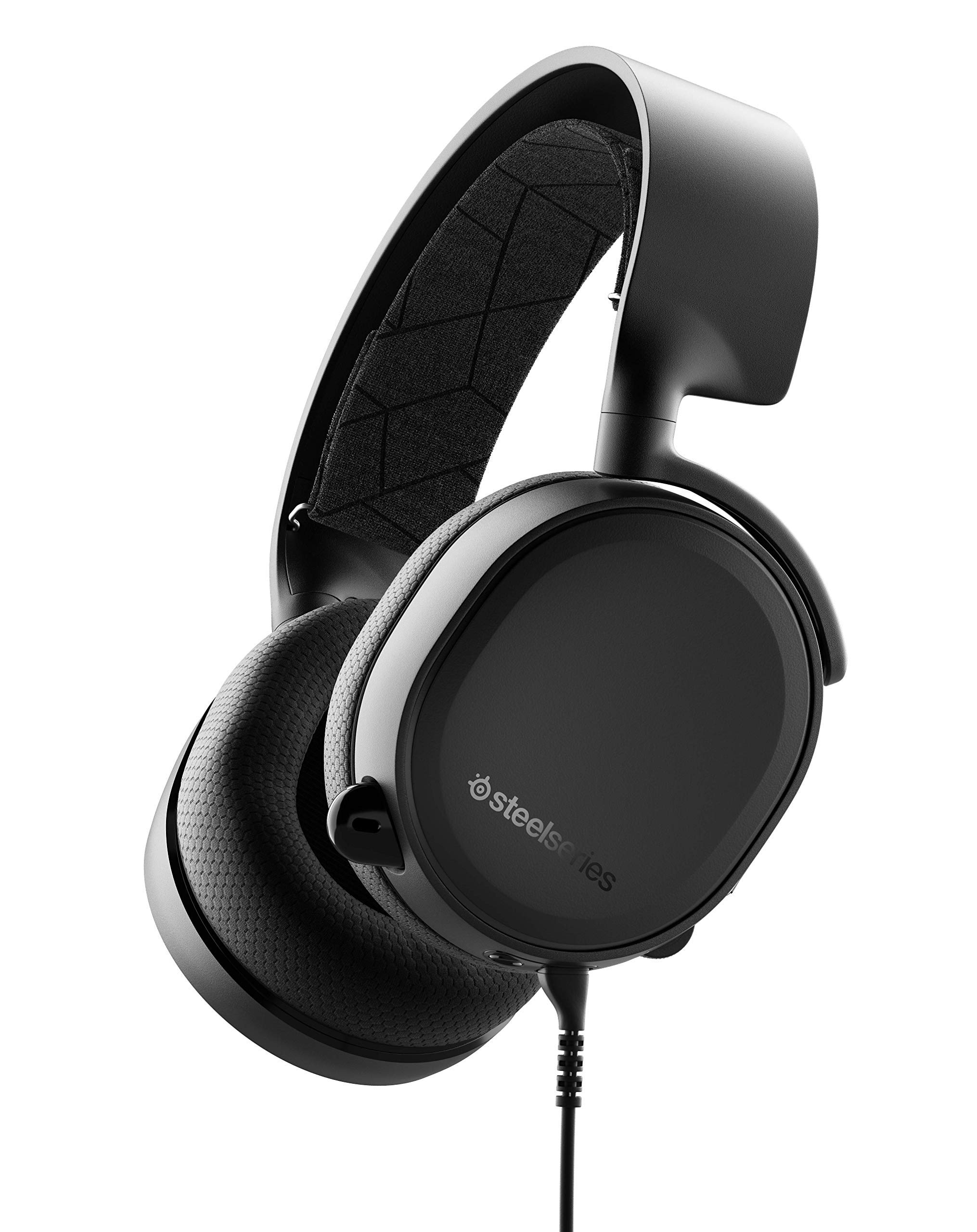 steelseries Arctis 3 (2019 Edition) All-Platform Gaming Headset for PC, PlayStation 4, Xbox One, Nintendo Switch, VR, Android, and iOS - Black (Renewed)